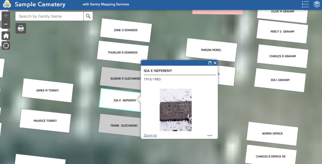 Cemetery Burial Plot Maps - Sentry Mapping GPR Company
